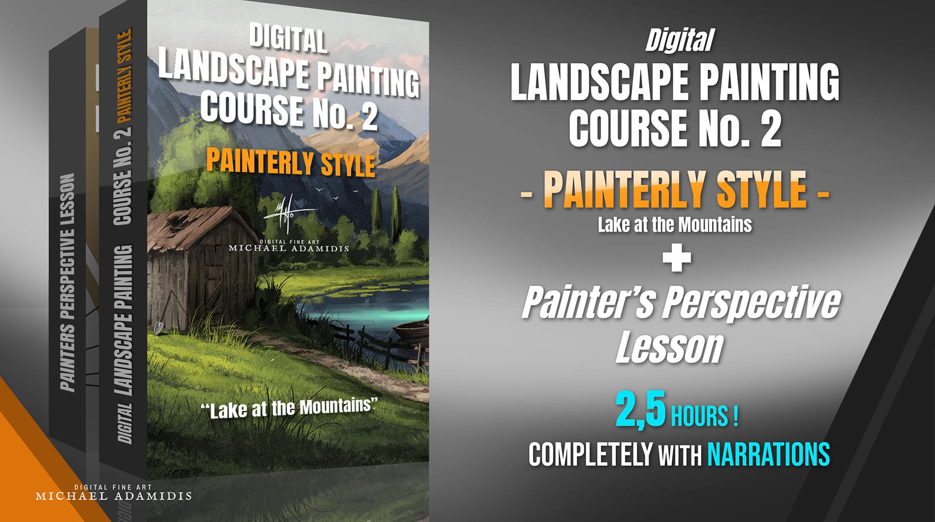Digital Art Landscape Painting Course + Perspective Course