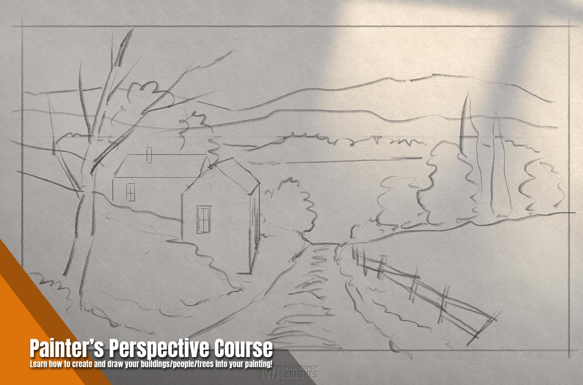 Digital Art Landscape Painting Course + Perspective Course